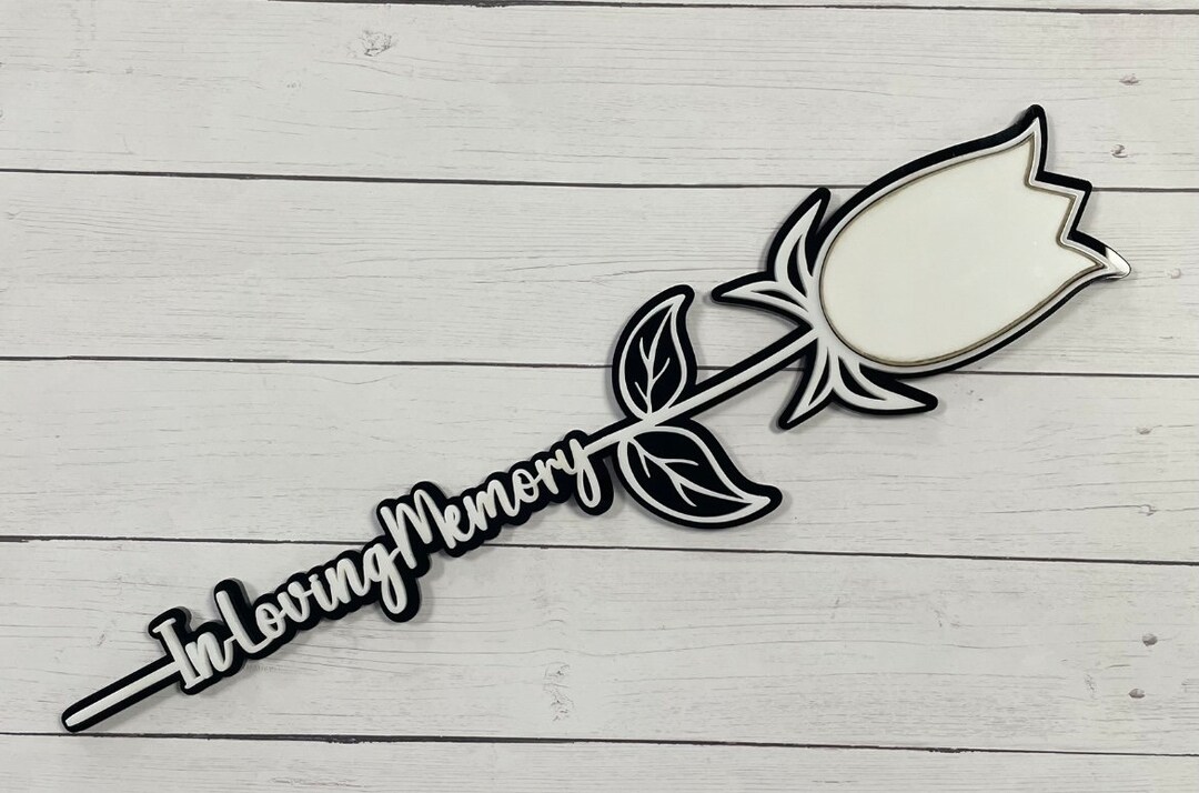 Sublimation Acrylic Rose in Loving Memory RIP RIH Memorial Funeral - Etsy