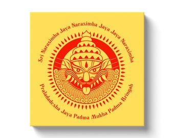 Framed 1990's Card of Narasimha. - Etsy