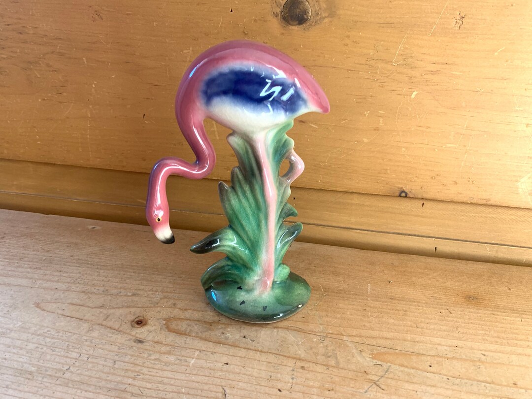 Ceramic Flamingo Vintage Flamingo Figurine 1950s Japan - Etsy