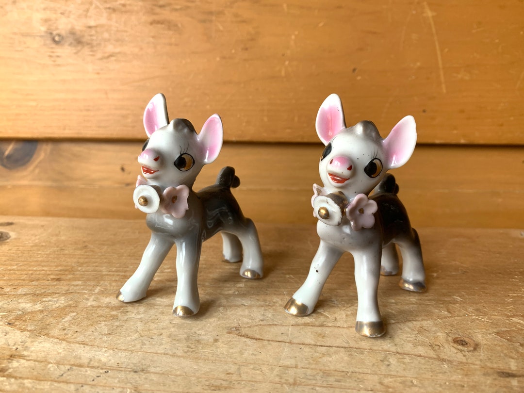 Vintage Ceramic Donkey Figurines Set of 2 Japan 1950s Excellent - Etsy