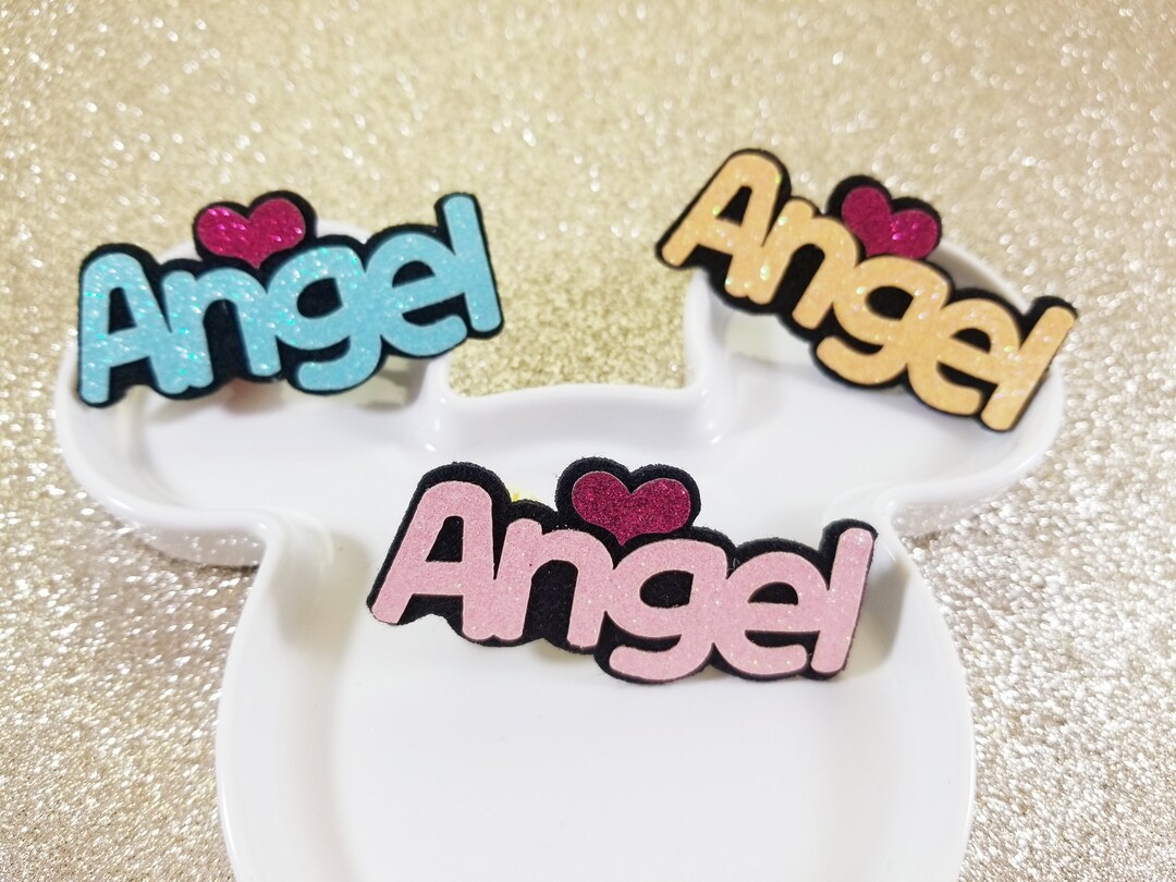 Valentines Hair Clips, Angel Hair Clips, Heart Hair Clips, Pink Hair ...