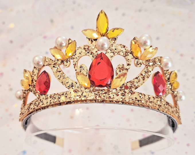 Belle Crown, Birthday Crown, Belle Headband, Princess Tiara, Disney ...