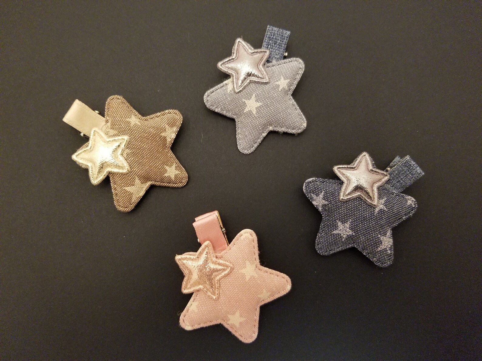 Star Hair Clip, Pink Star Hair Clip, Star Hair Bow, Girl's Hair Clip ...