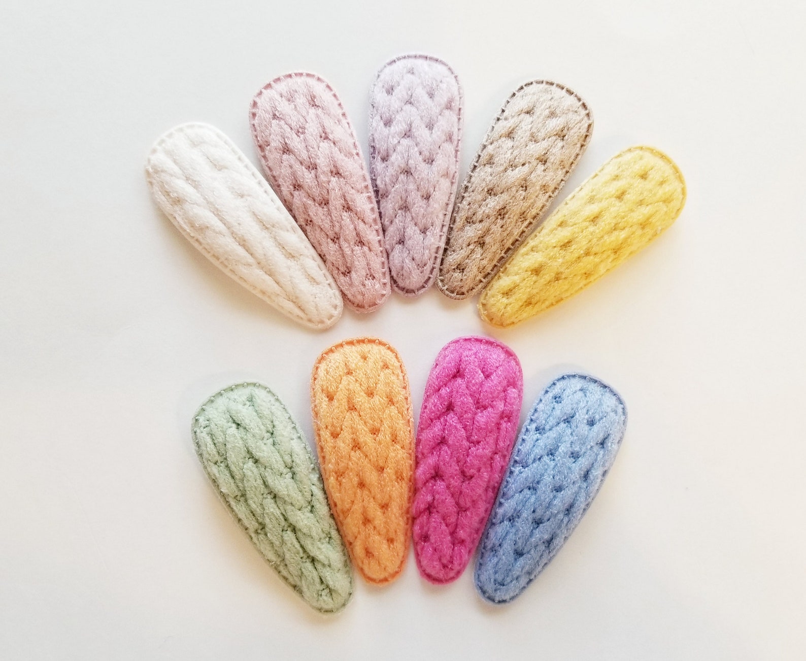 Knit Hair Snap Pink Hair Snap Hair Snap for Girl Hair Snap | Etsy