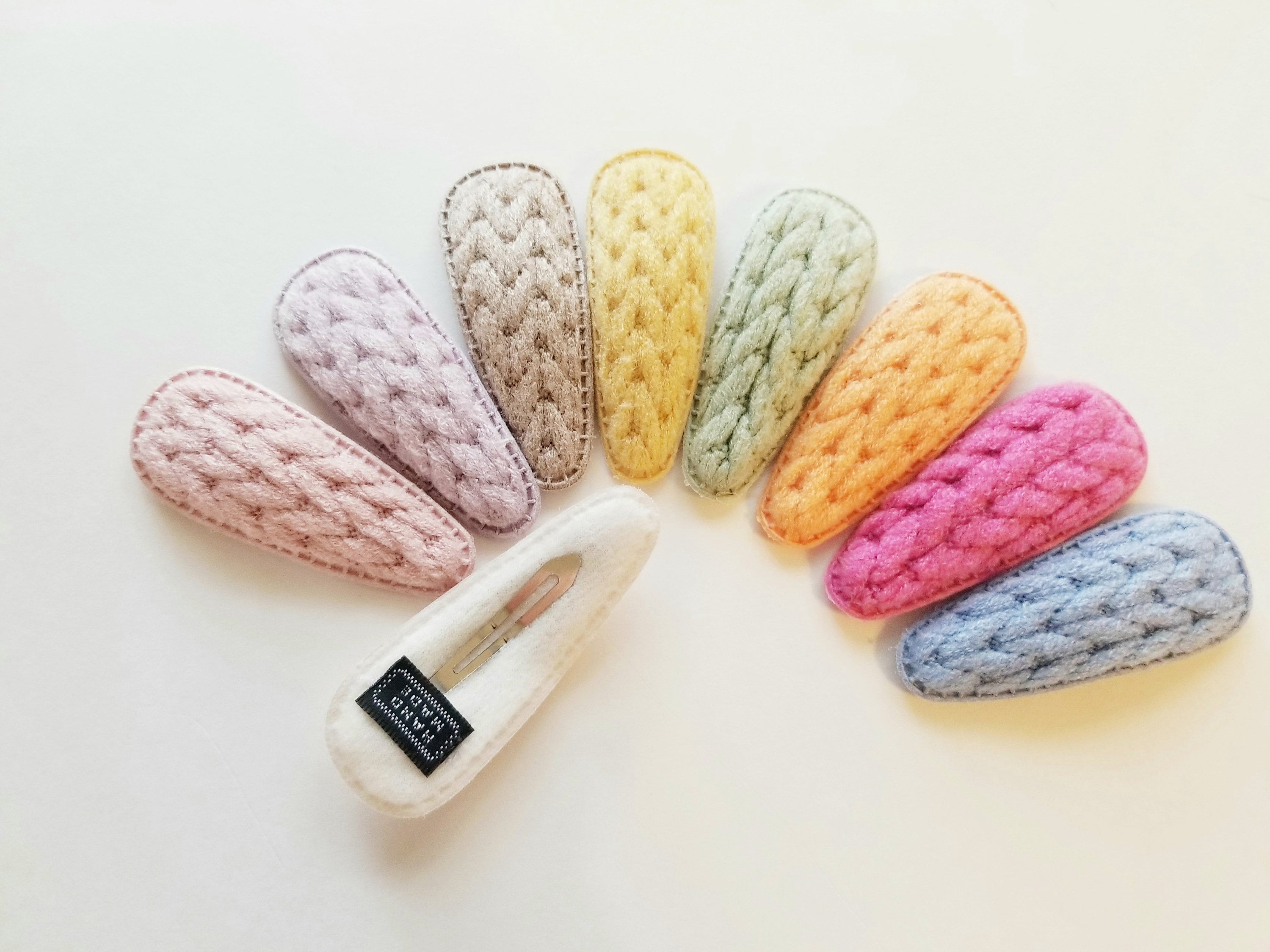 Knit Hair Snap Pink Hair Snap Hair Snap for Girl Hair Snap | Etsy