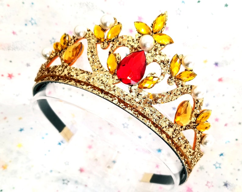 Belle Crown Birthday Crown Belle Headband Princess Tiara - Etsy