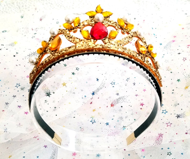 Belle Crown Birthday Crown Belle Headband Princess Tiara - Etsy