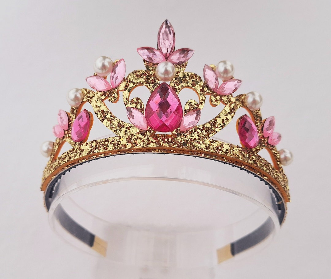 Pink Crown, Pink Tiara, Gold Crown, Gold Tiara, Birthday Crown, Party ...