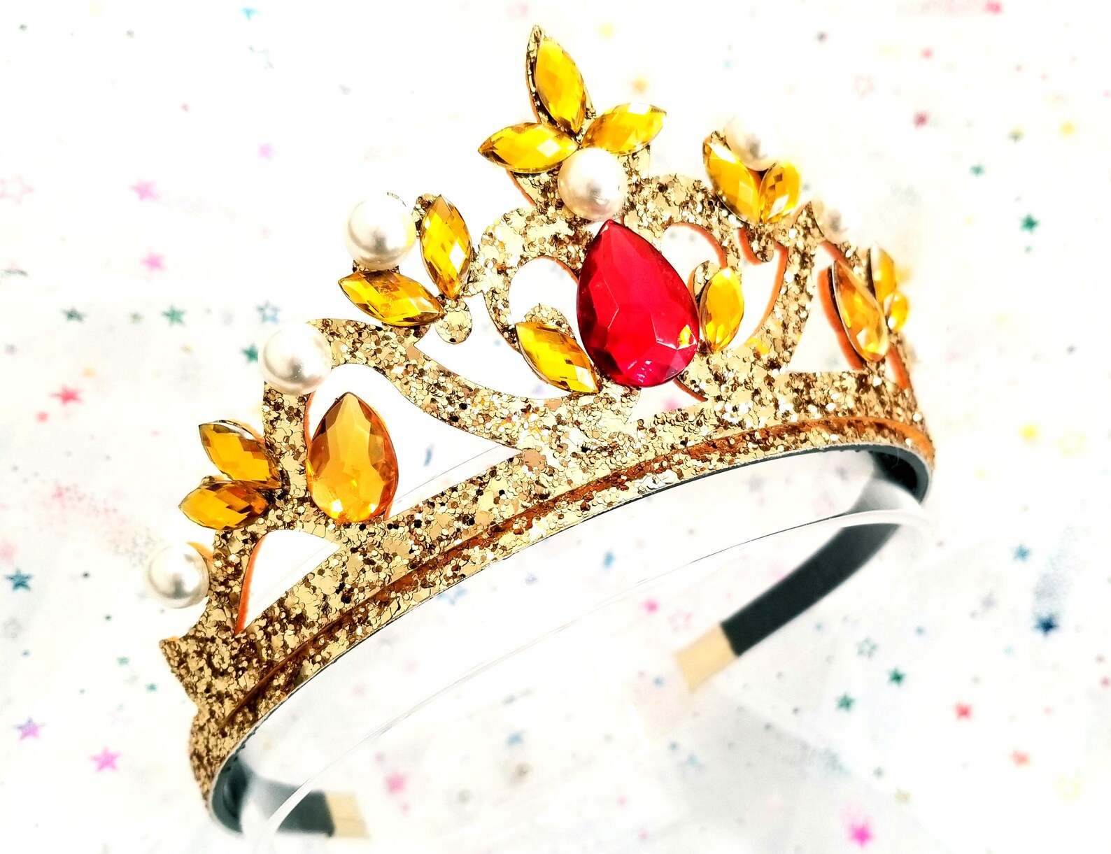 Belle Crown Birthday Crown Belle Headband Princess Tiara - Etsy