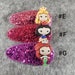 Princess Hair Snap, Disney Princess Snap, Glitter Snap Clips, Glitter ...