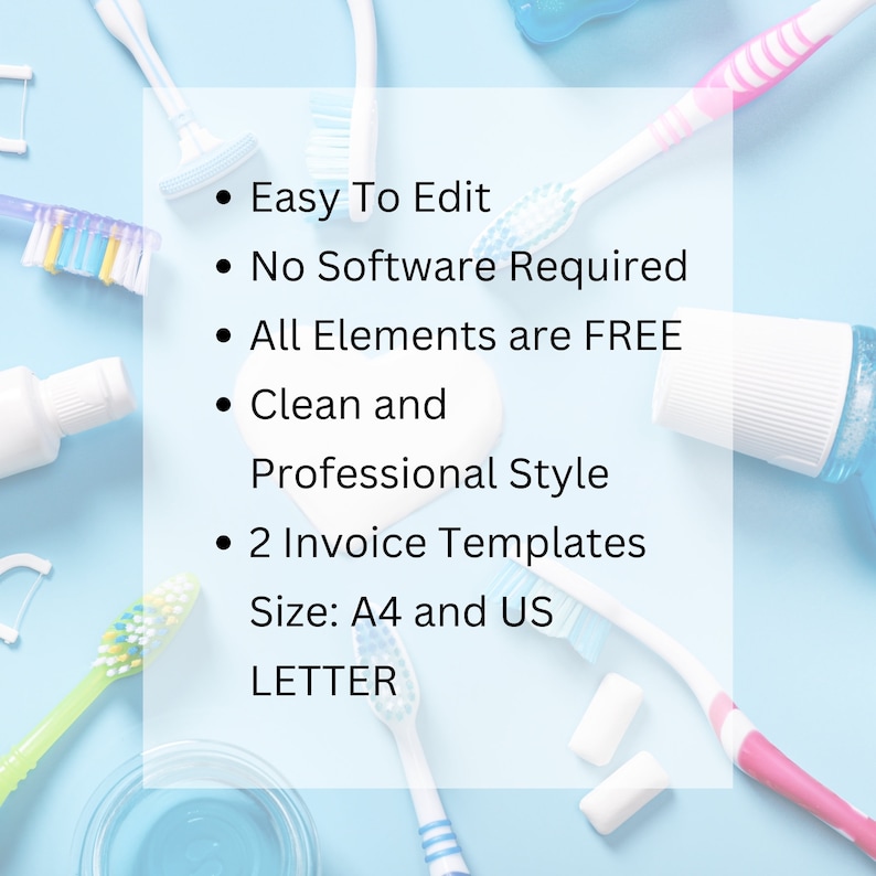 Minimalist Clean Dental Clinic Invoice Template, Business Invoice ...