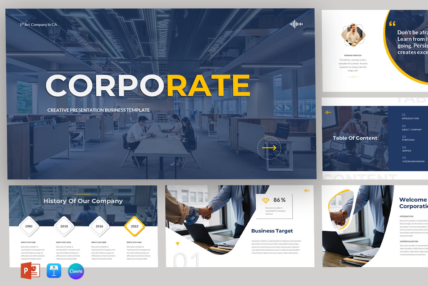 Corporate Presentation Template, Powerpoint Presentation Template ...