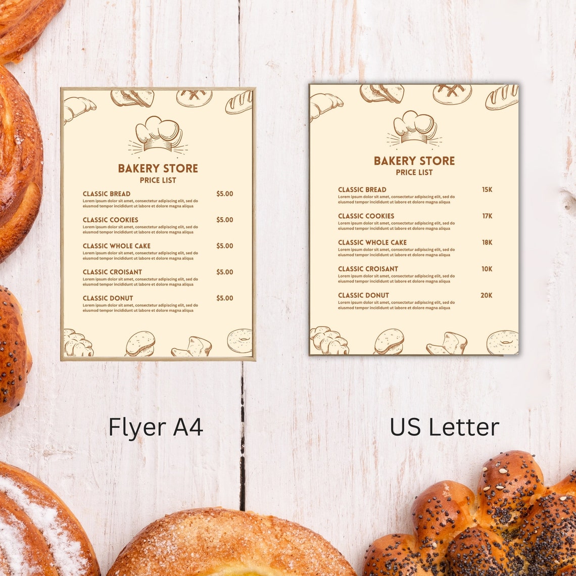 Price List Template, Bakery Price List Template, Bakery Instagram Price ...