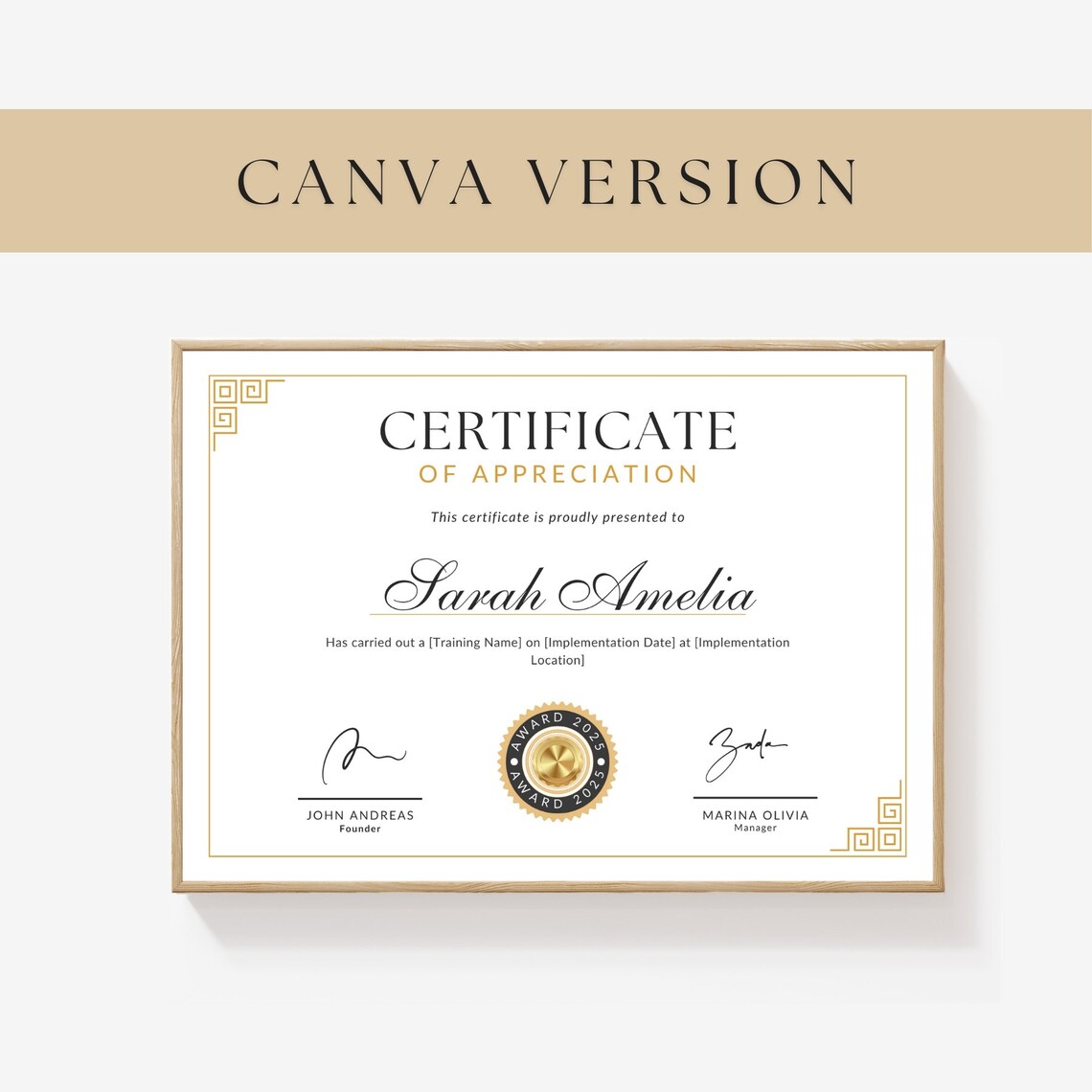Certificate of Completion Template Canva, Certificate of Appreciation ...