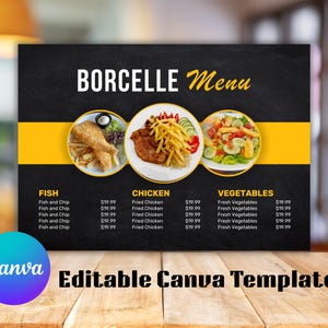 Food Menu Template, Editable Food Menu Template, Restaurant Menu ...