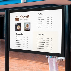 Elegant Simple Minimalist Coffee Shop Food Menu Template, Food Menu ...