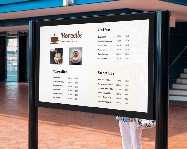 Elegant Simple Minimalist Coffee Shop Food Menu Template, Food Menu ...