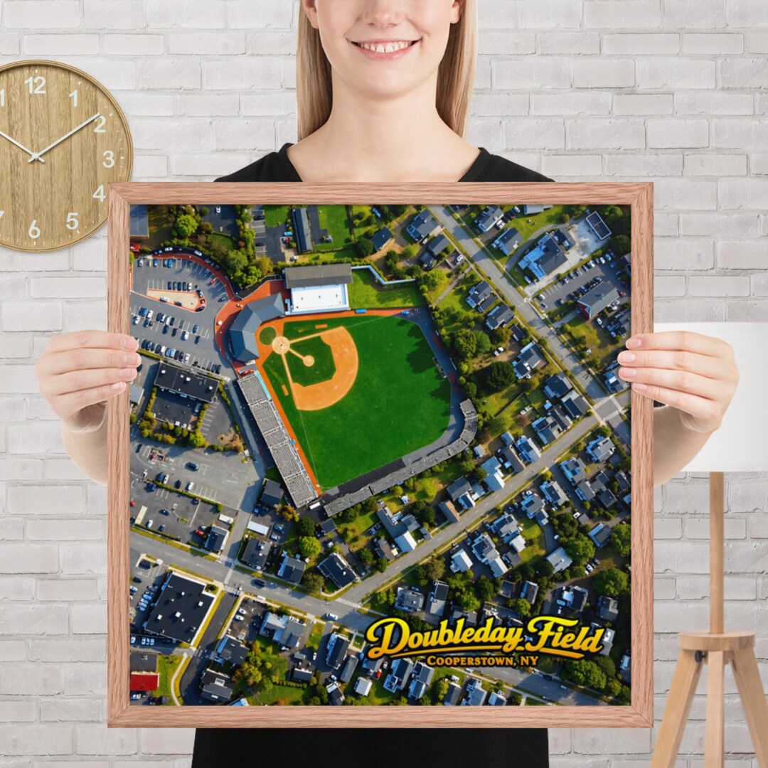 Doubleday Field Framed Canvas Print, Cooperstown NY Baseball Art ...