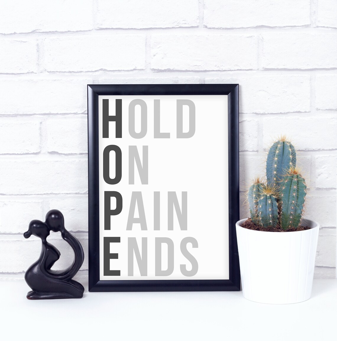 HOPE | Hold On, Pain Ends Digital Printable Wall Art Downloadable File ...