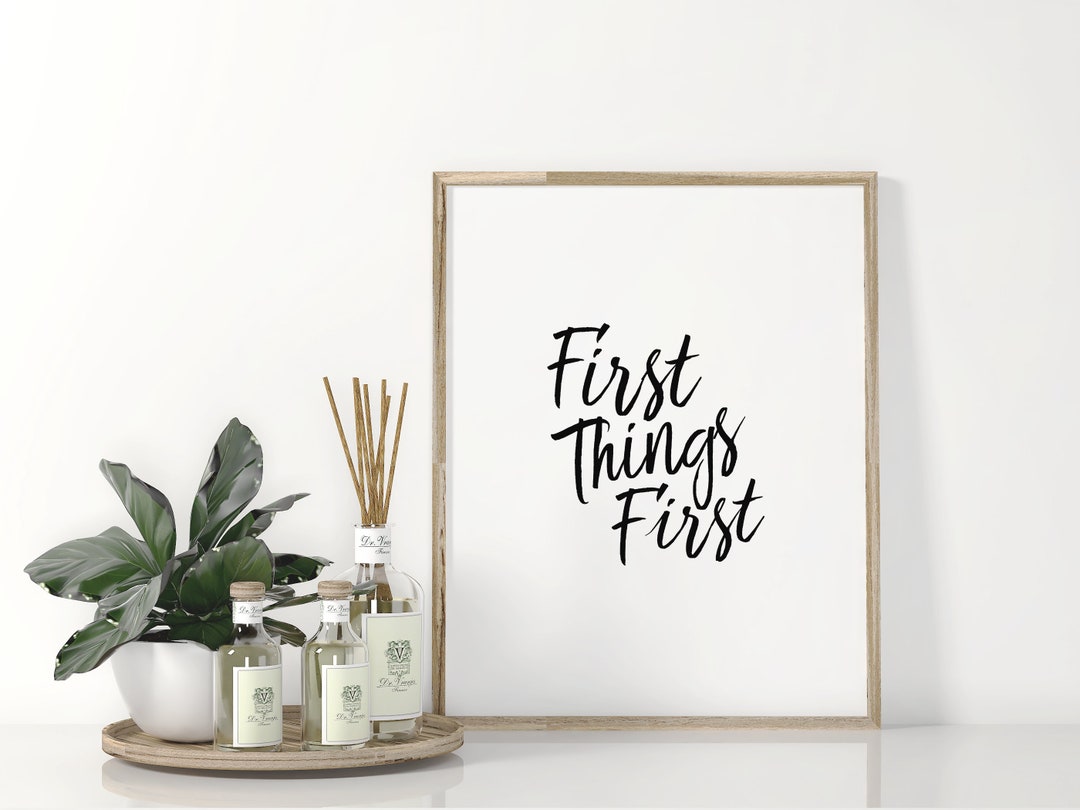 First Things First Digital Printable Art Downloadable File | Recovery ...