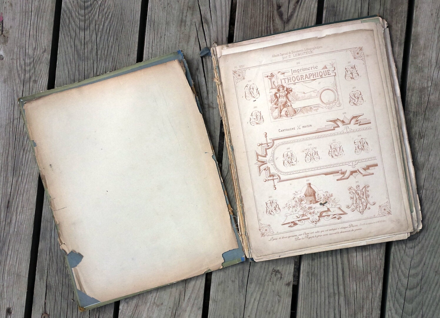 Incomplete Book album of Lithography and Engraving Armand Guérinet 1891 ...