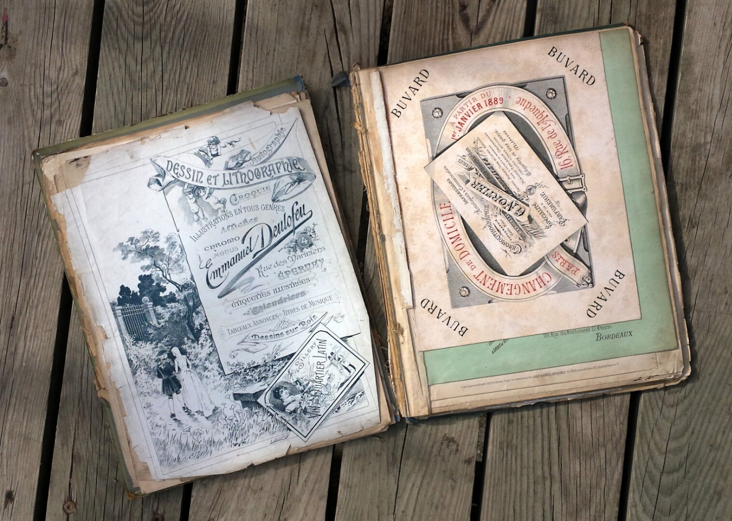 Incomplete Book album of Lithography and Engraving Armand Guérinet 1891 ...