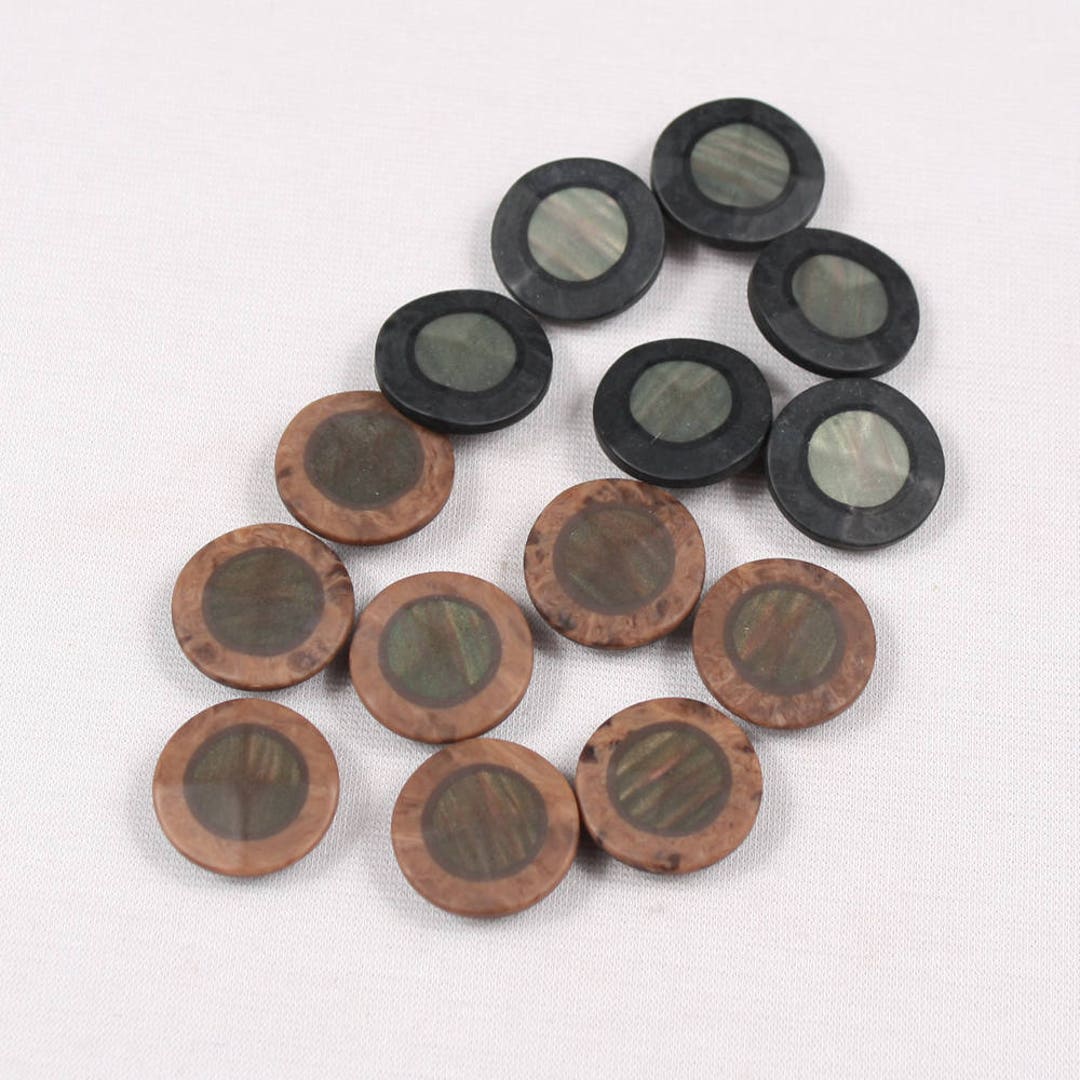 7 Buttons 2 Tones, 18mm, Polyester, Stem 322957am - Etsy