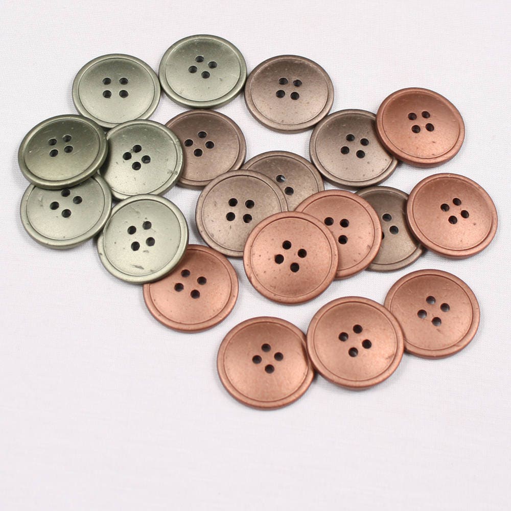 6 buttons 31mm painted Brown orange or green coconut 4 | Etsy