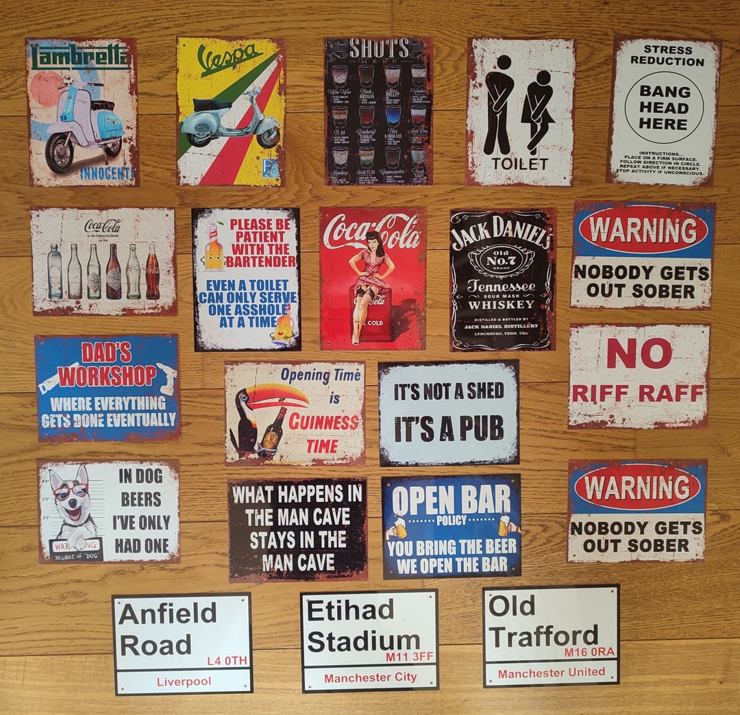 Various Metal Signs Plaques Funny Gifts Rustic NEW Tin Garden Bar Pub ...