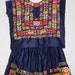Navy Blue Embroidered TEHUANA Dress: Vintage Mexican Dress, Kaftan ...