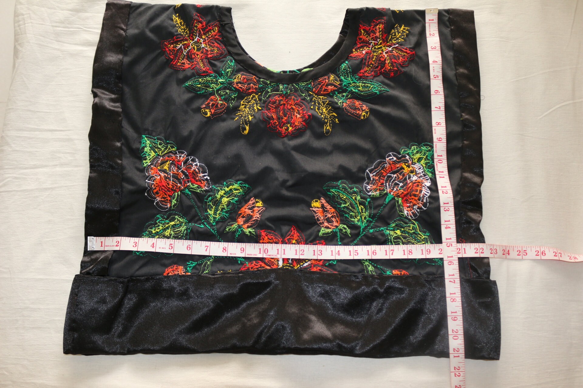 Huipil mexicano TEHUANA: huipil de Oaxaca con flores bordadas - Etsy España