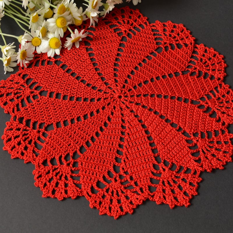 Red Doilies - Etsy