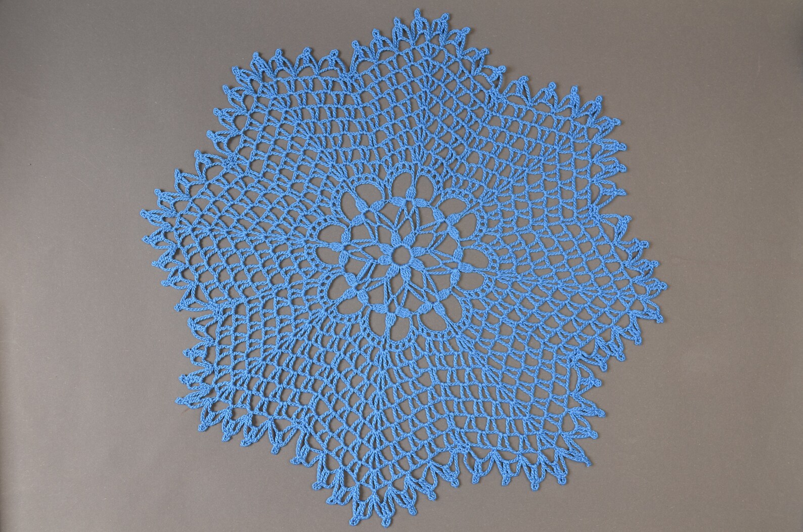 Lovely Big Doily New Round Doily Blue Doily Cotton | Etsy