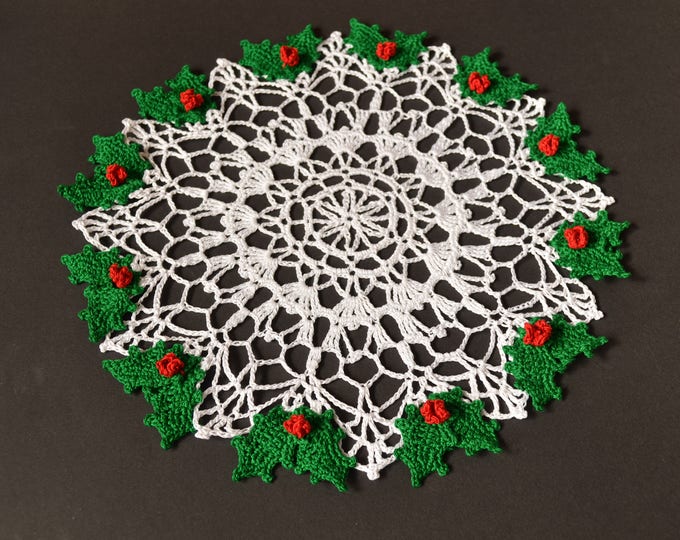 Christmas Crochet Doily - Etsy