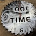 10 TOOL TIME Circular Saw Blade CLOCK Real Steel Metal Art Handmade in ...