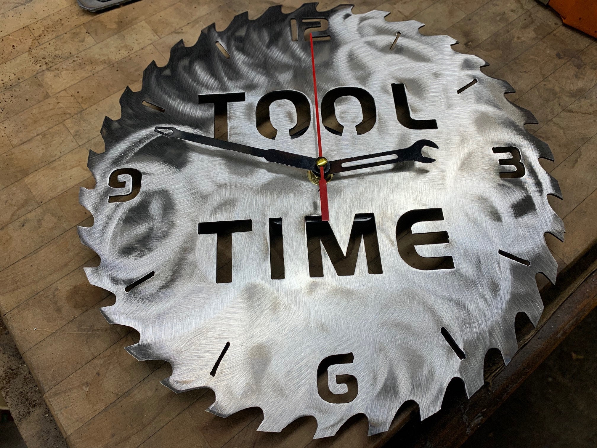 10 TOOL TIME Circular Saw Blade CLOCK Real Steel Metal | Etsy
