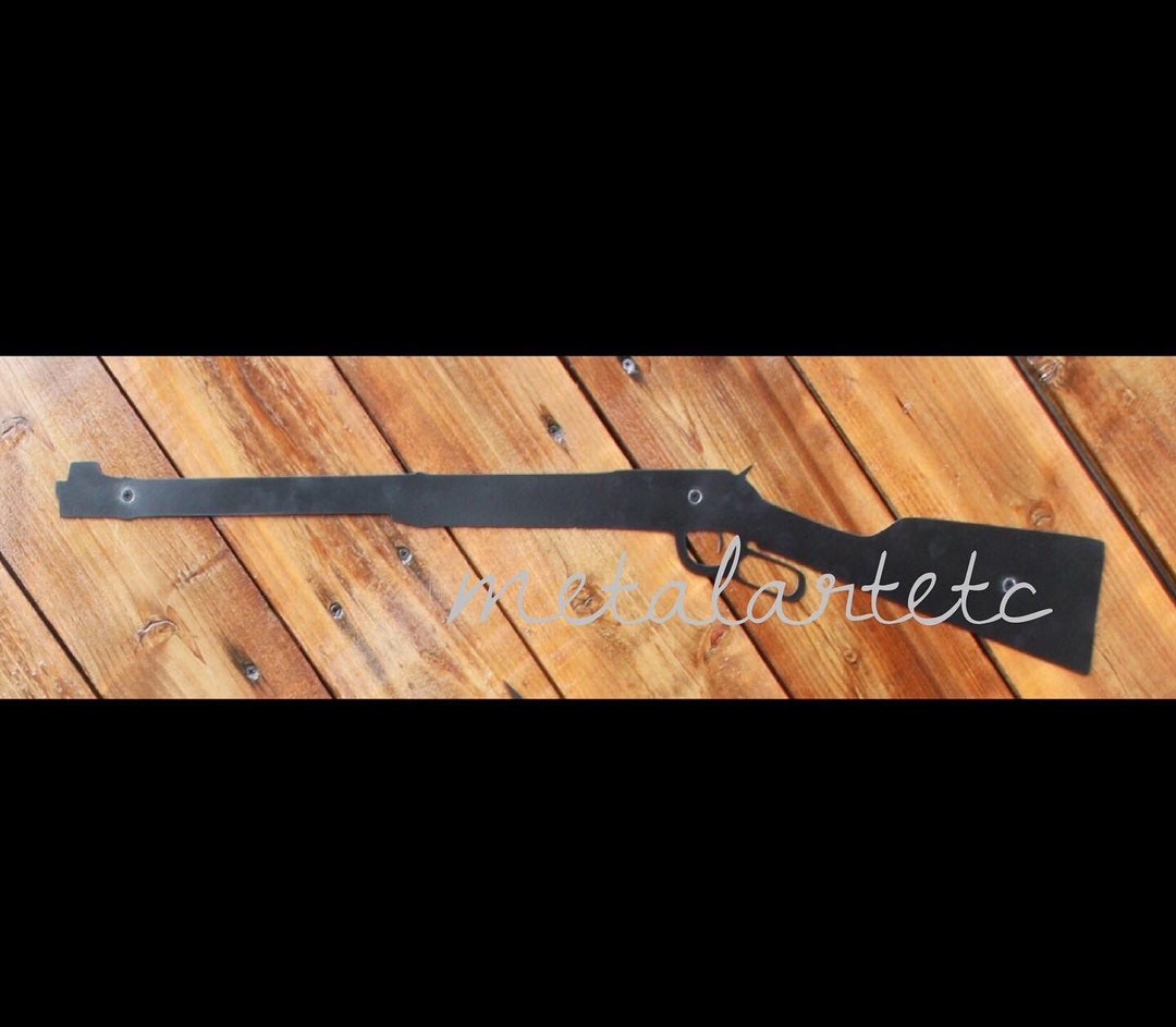 31" Winchester Rifle Life Size Cut Out of Real Metal Wild West/cowboy ...