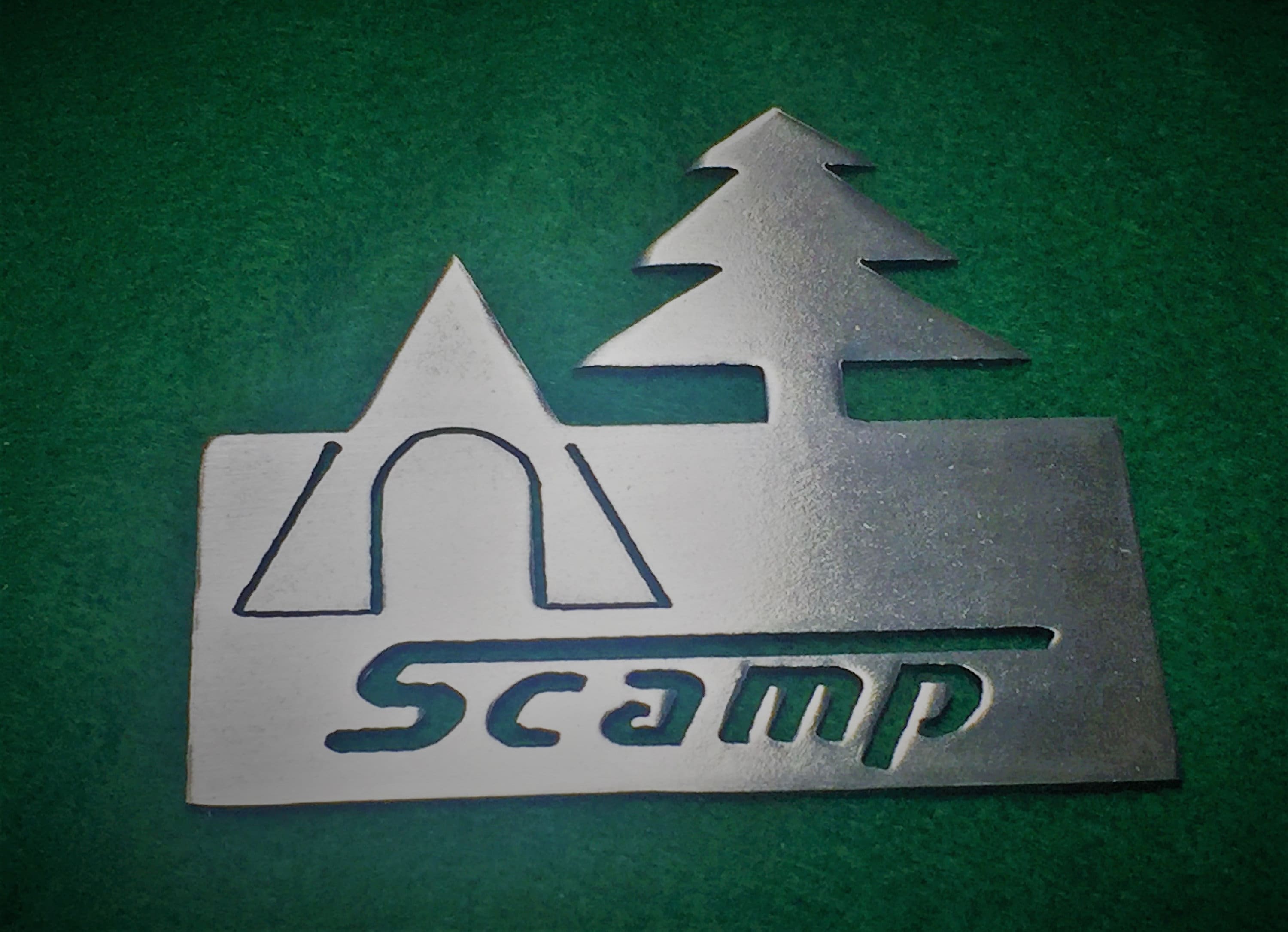 Custom Made SCAMP Metal Plaque Camping Travel | Etsy