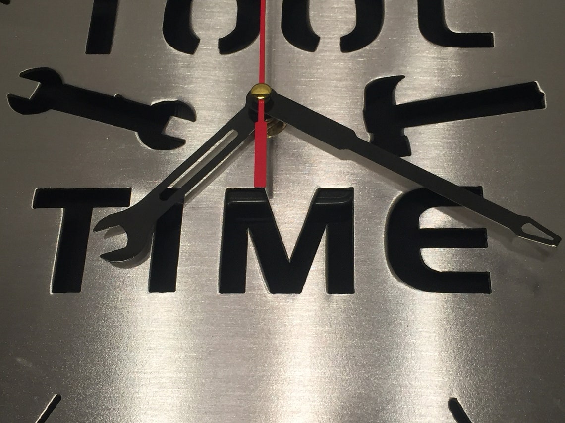 10 TOOL TIME Circular Saw Blade CLOCK Real Steel Metal | Etsy