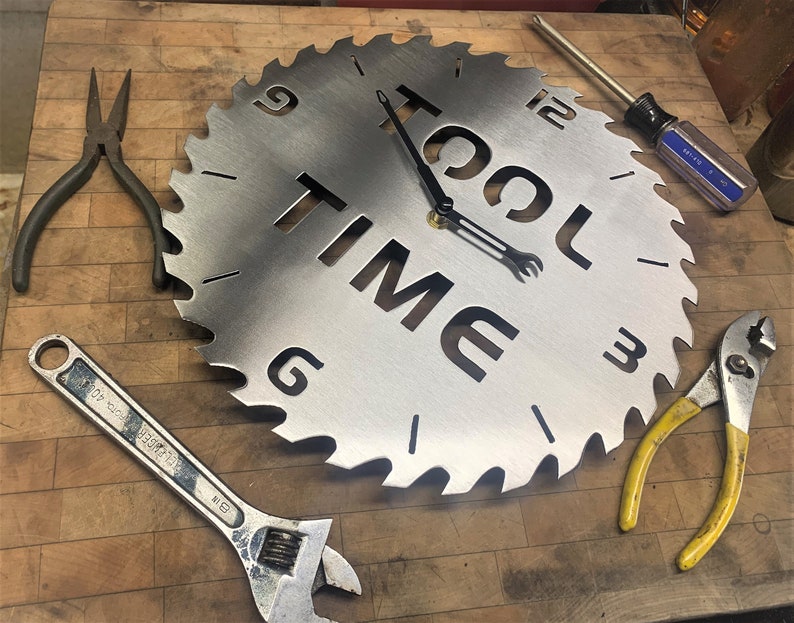 10 TOOL TIME Circular Saw Blade CLOCK Real Steel Metal - Etsy