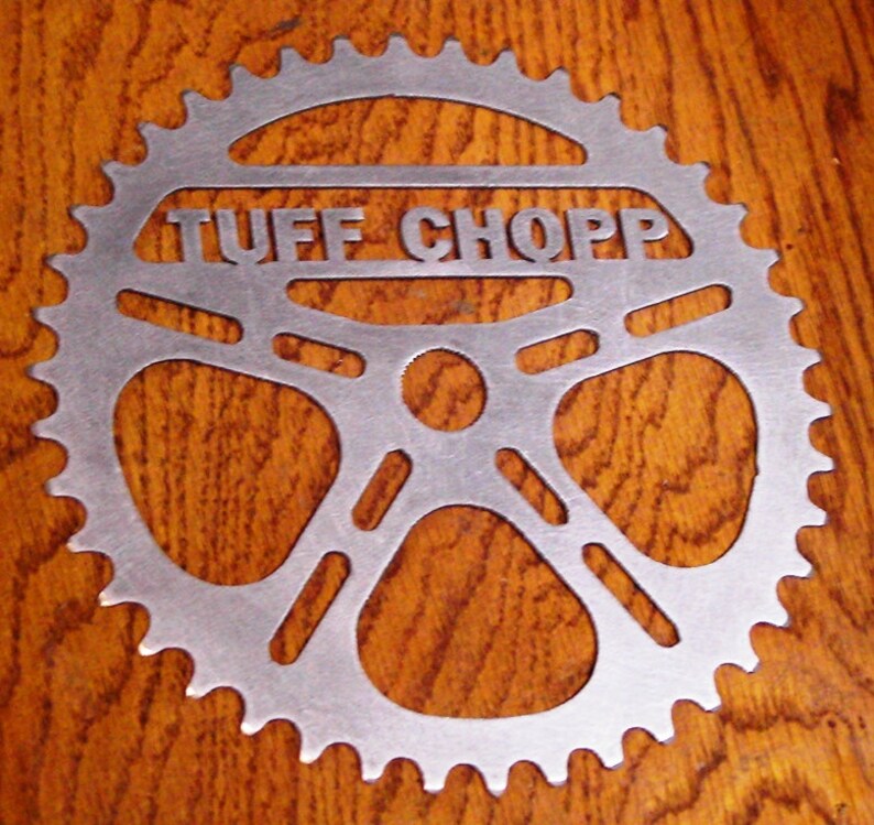 Personalized Bike Sprocket Wall Art: Custom Metal Man Cave Decor - Etsy
