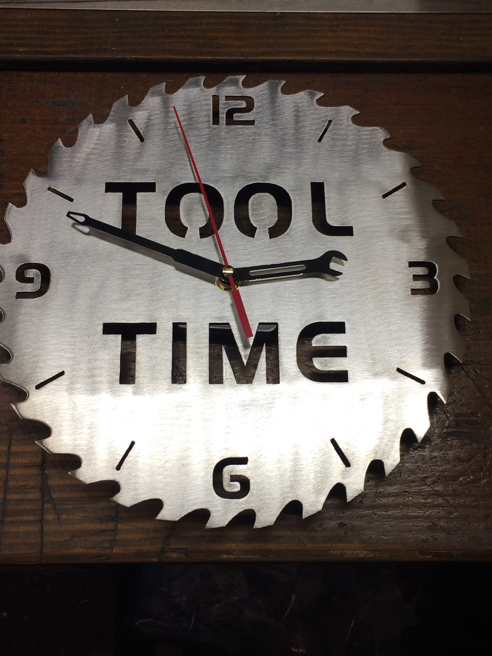 10 TOOL TIME Circular Saw Blade CLOCK Real Steel Metal | Etsy