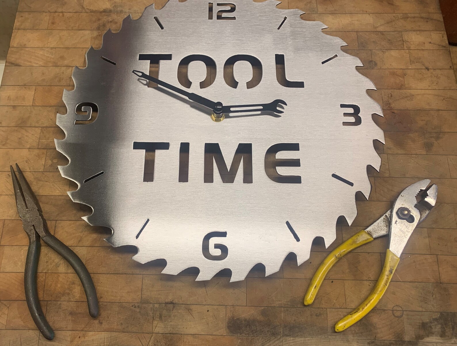 10 TOOL TIME Circular Saw Blade CLOCK Real Steel Metal - Etsy