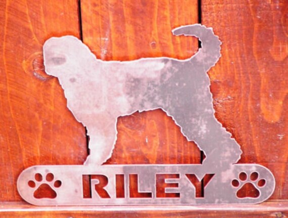 Dog House Sign Personalized 12 Labradoodle YOUR TEXT Metal Art Yard ...