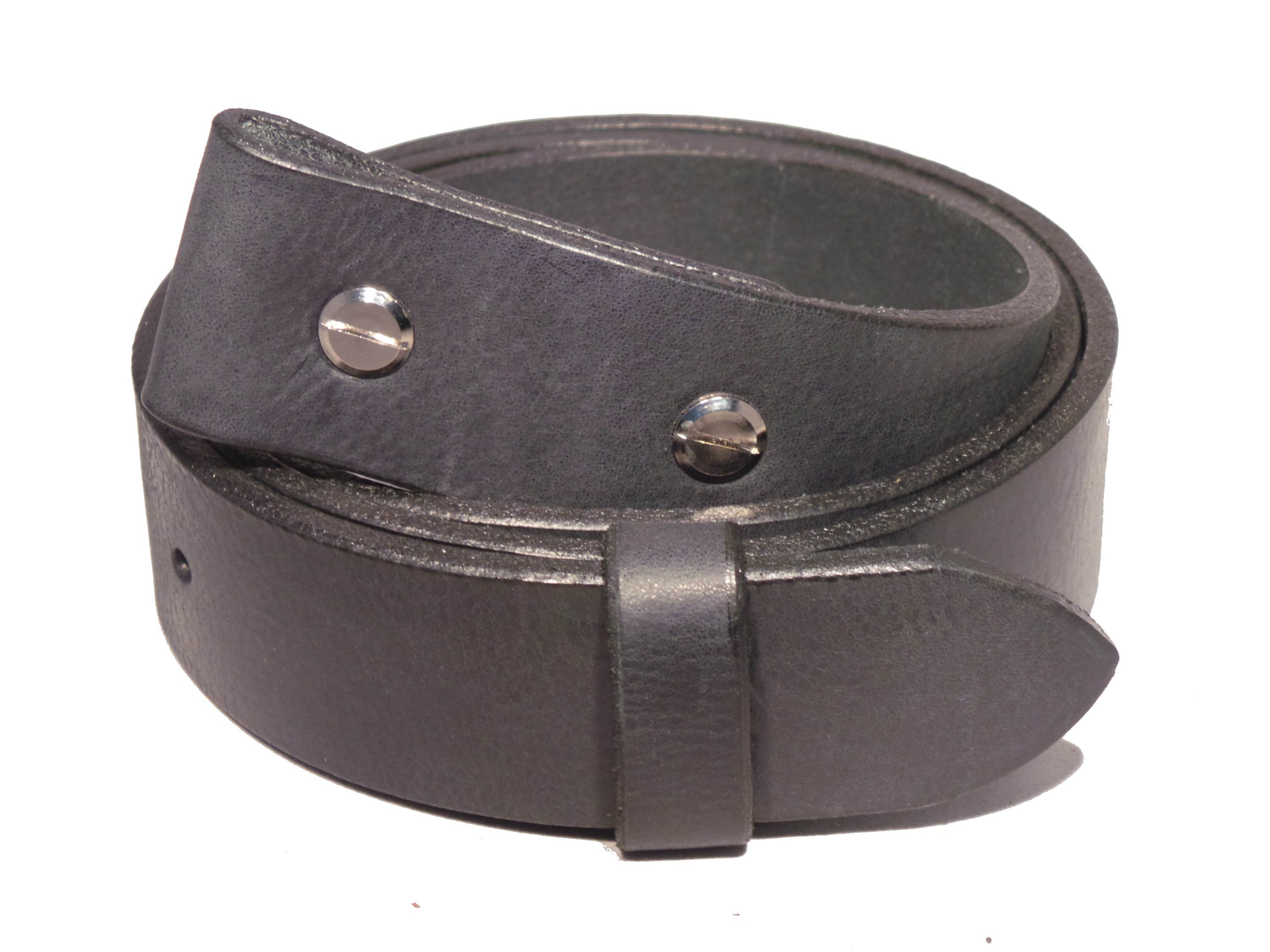 1.75 Inch 45mm Wide Black Leather Belt Strap With Chicago Screws - Etsy