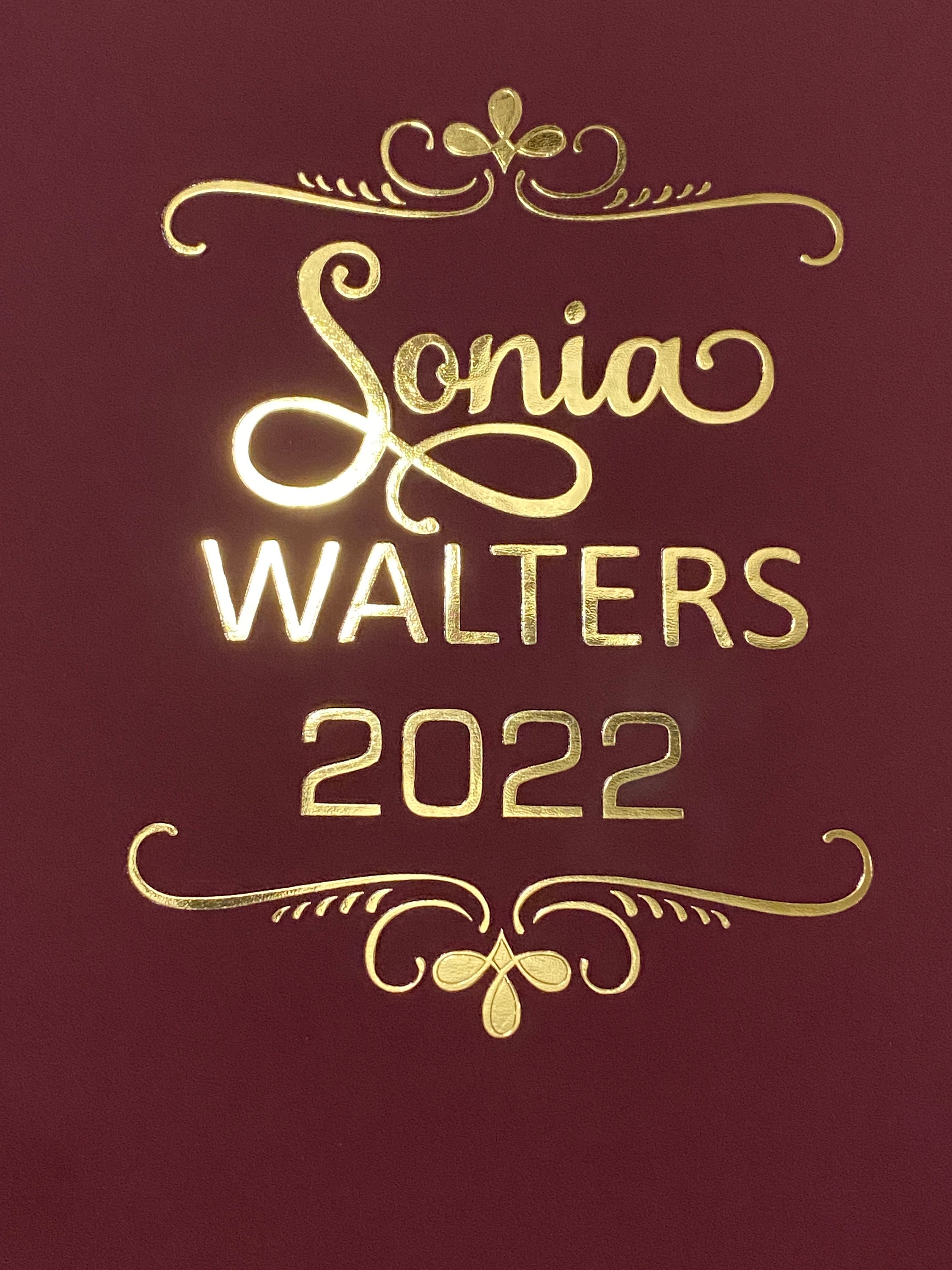 Gold Lettering Personalized Notebook Leather Journal Christmas - Etsy