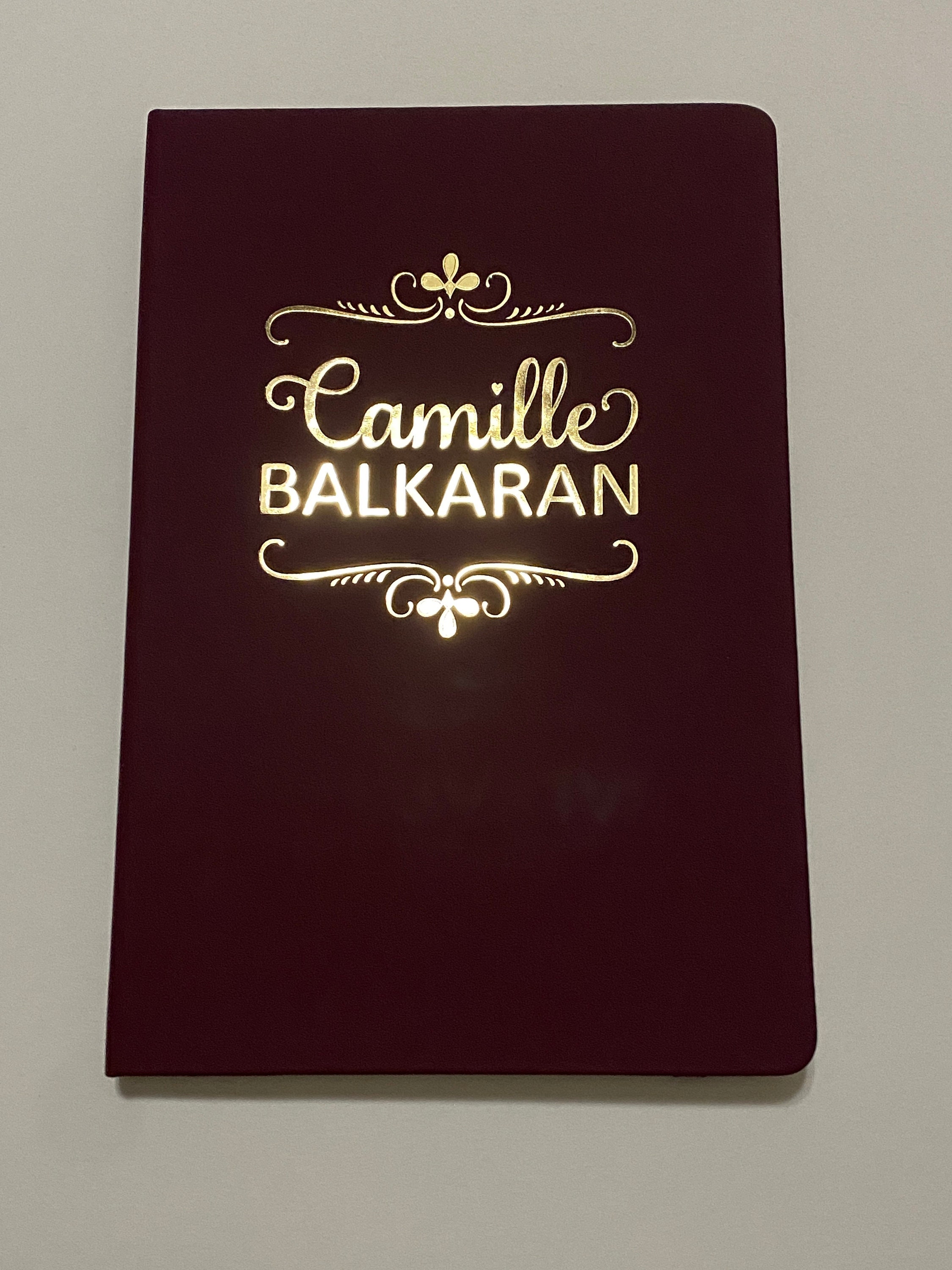 Gold Lettering Personalized Notebook Leather Journal Christmas Gift for ...