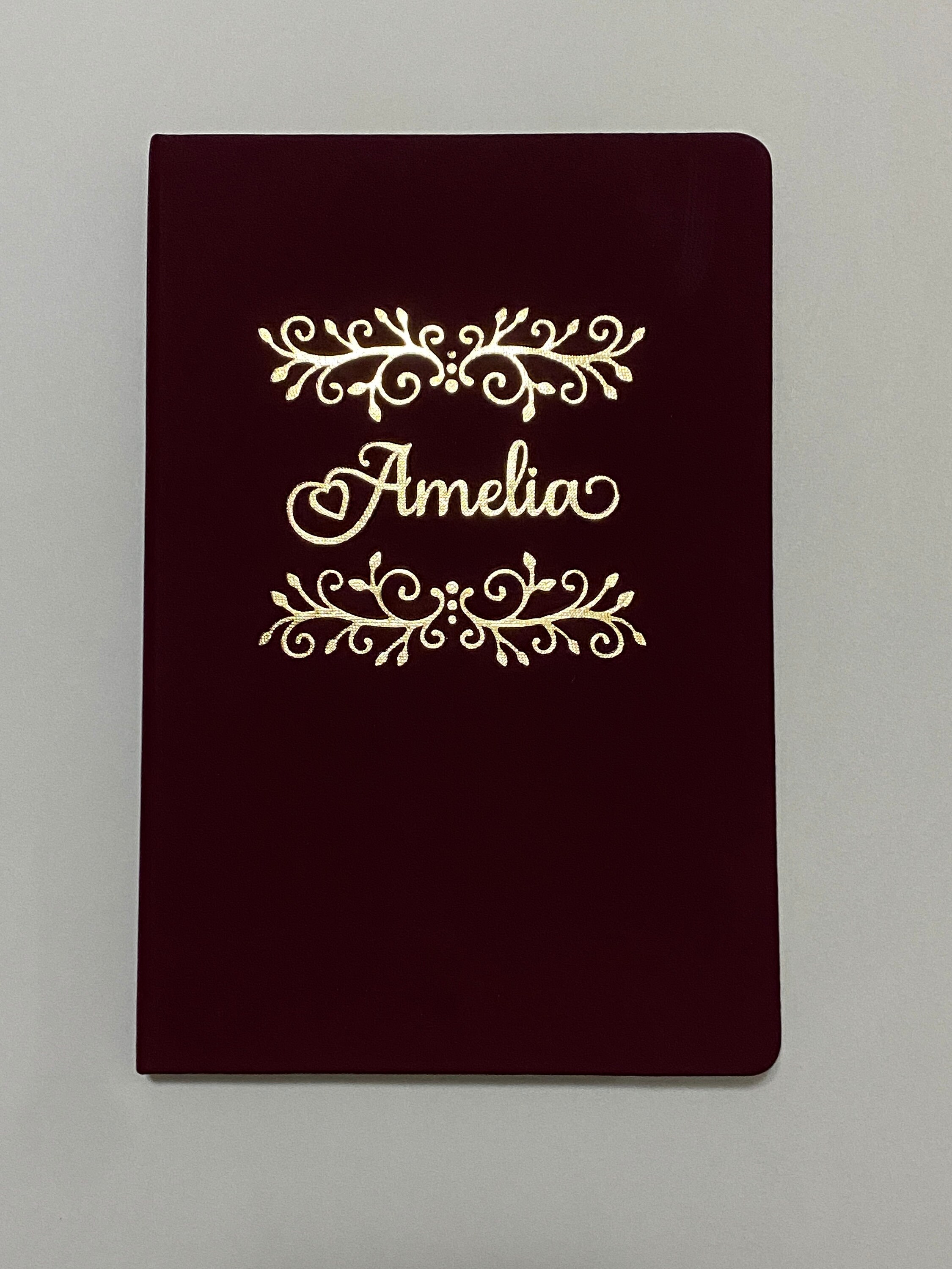 Gold Lettering Personalized Notebook Leather Journal Christmas Gift for ...