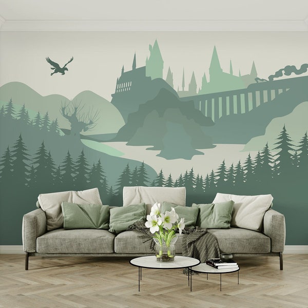 Castle Wall Wallpaper - Etsy