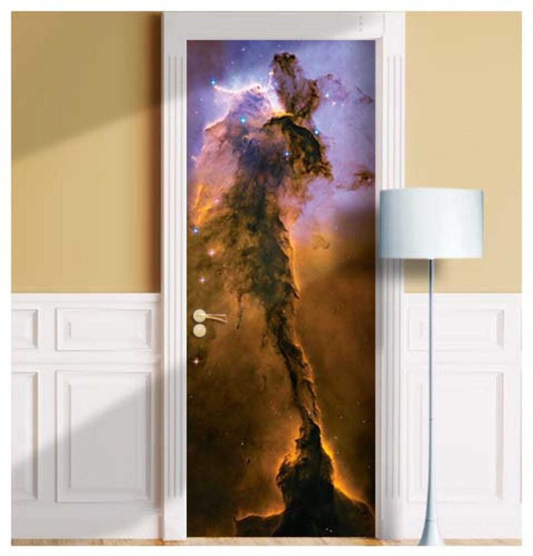 Door Sticker Cosmos, Galaxy Nebula Hubble Space Stars - Wall Mural ...